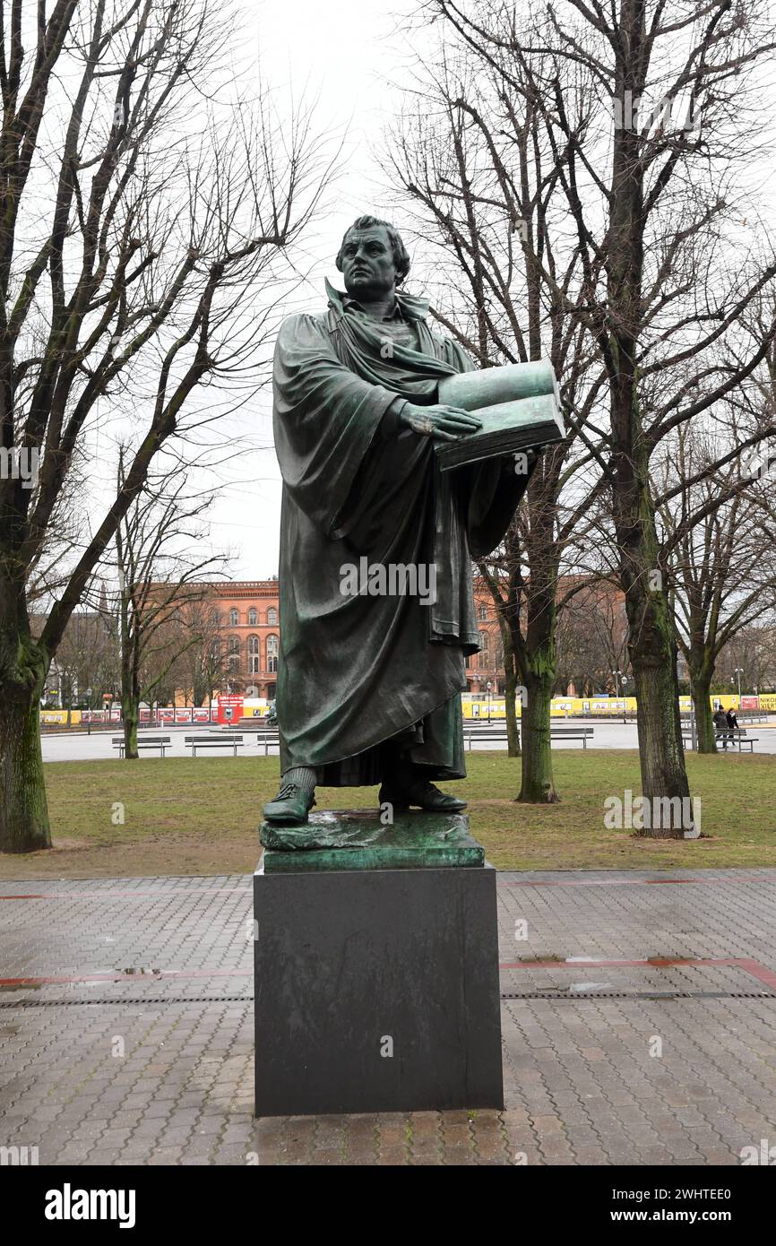 Berlin /Germany . 04 March 2019. Statue of Martin Luther founder of ...