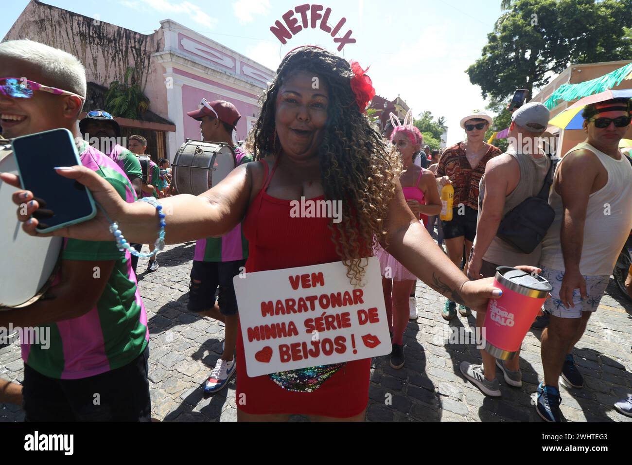 PE - OLINDA - 02/11/2024 - OLINDA, CARNIVAL 2024 - Revelers during ...