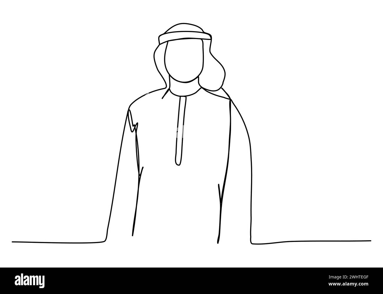Professional saudi arab man vector Black and White Stock Photos ...