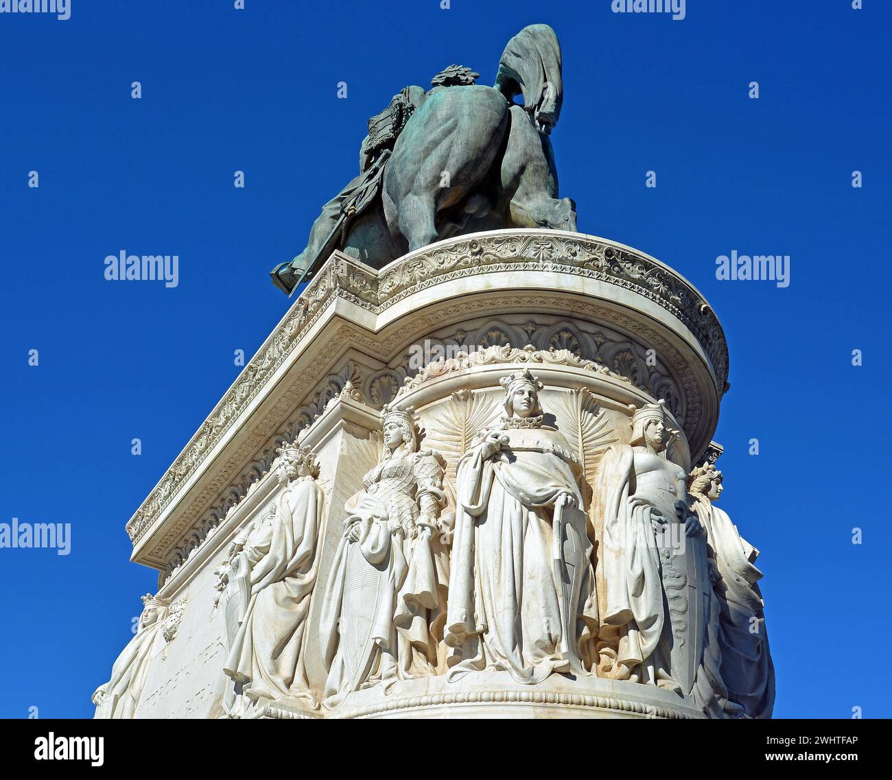 The base with reliefs and horse, Vittoriano, Roma Stock Photo - Alamy