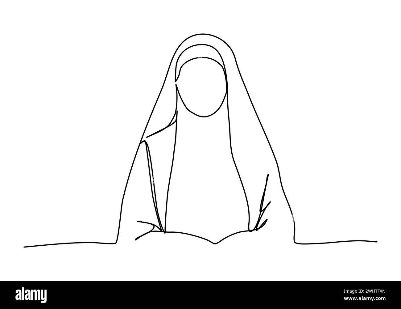 Nun silhouette Stock Vector Images - Alamy