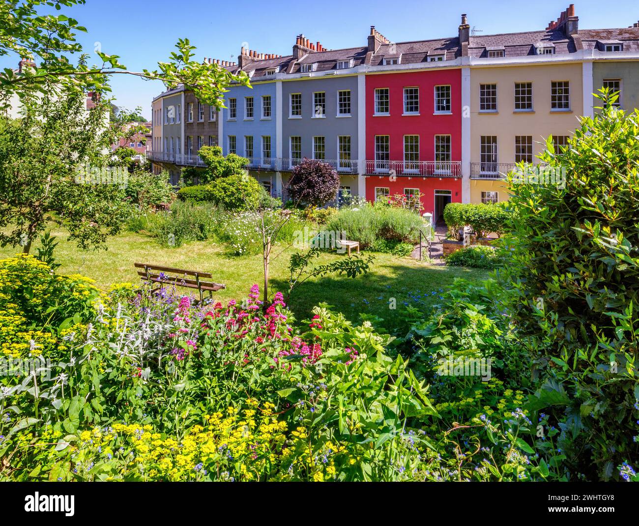The Polygon a colourful crescent of Georgian houses in Cliftonwood ...