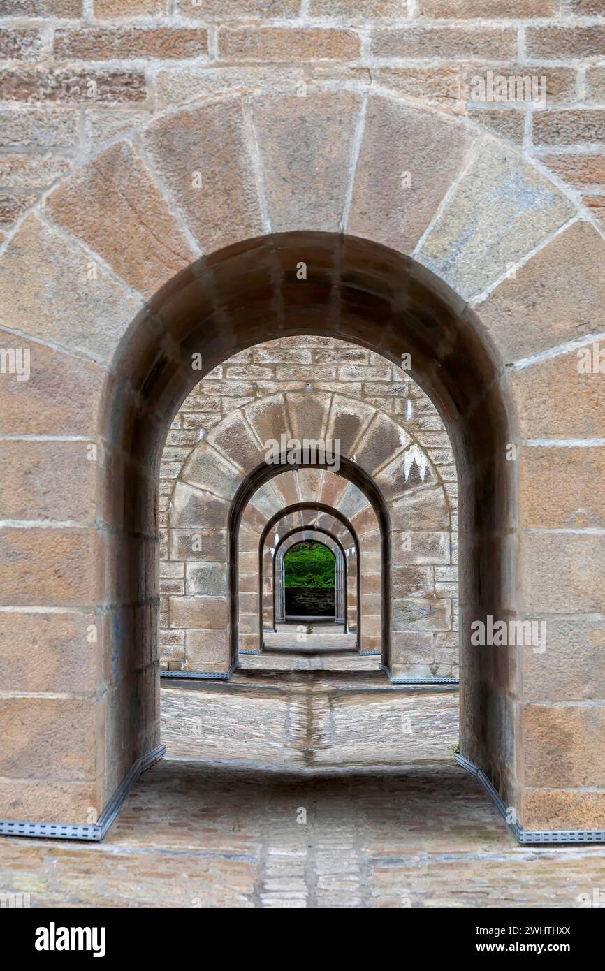 Viaduc de Morlaix, viaduct, circular arch bridge with two storeys ...