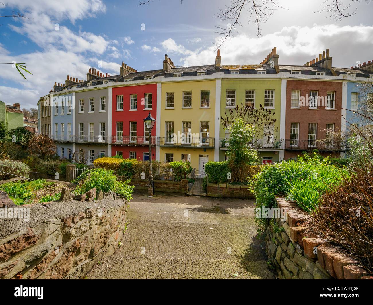 The Polygon a colourful crescent of Georgian houses in Cliftonwood ...
