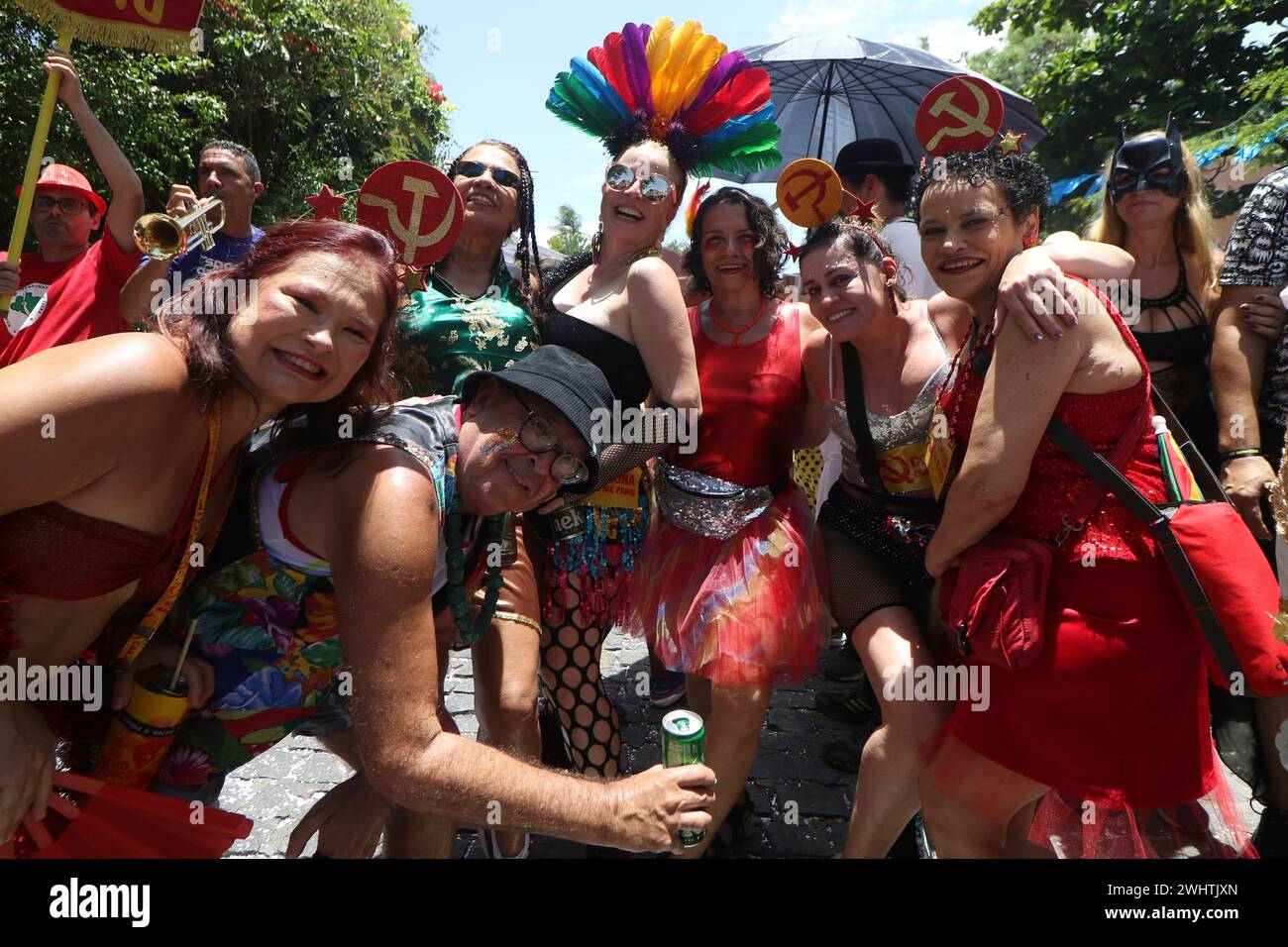 PE - OLINDA - 02/11/2024 - OLINDA, CARNIVAL 2024 - Revelers during ...