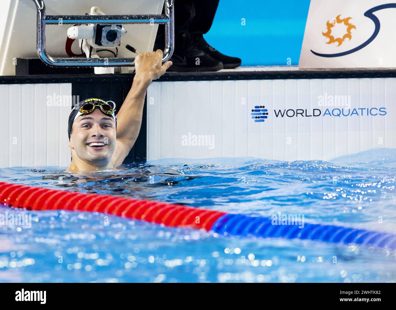 DOHA - Arno Kamminga after the semi-final 100 school men during the ...