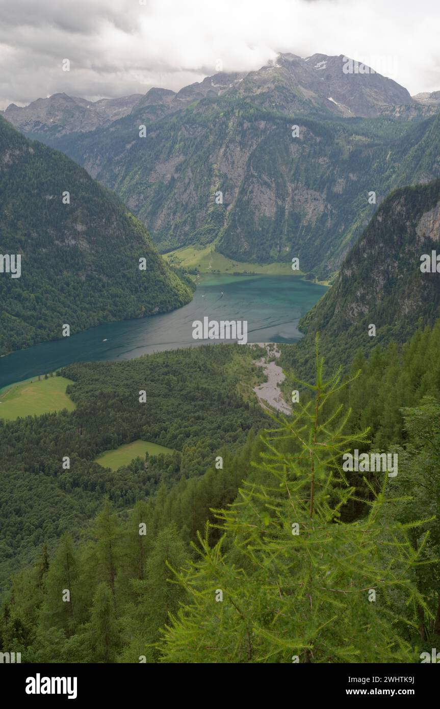 View of the Koenigssee, Berchtesgaden, Berchtesgadener Land, National ...