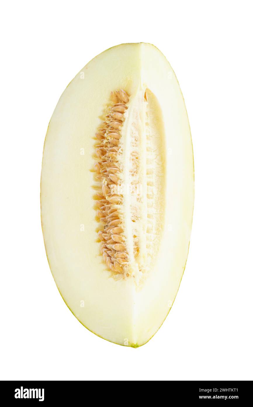 Slice melon isolated on white background. File contains clipping path ...