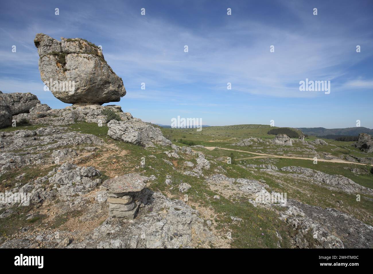 Rocky landscape with bizarre limestone rock formations, limestone ...
