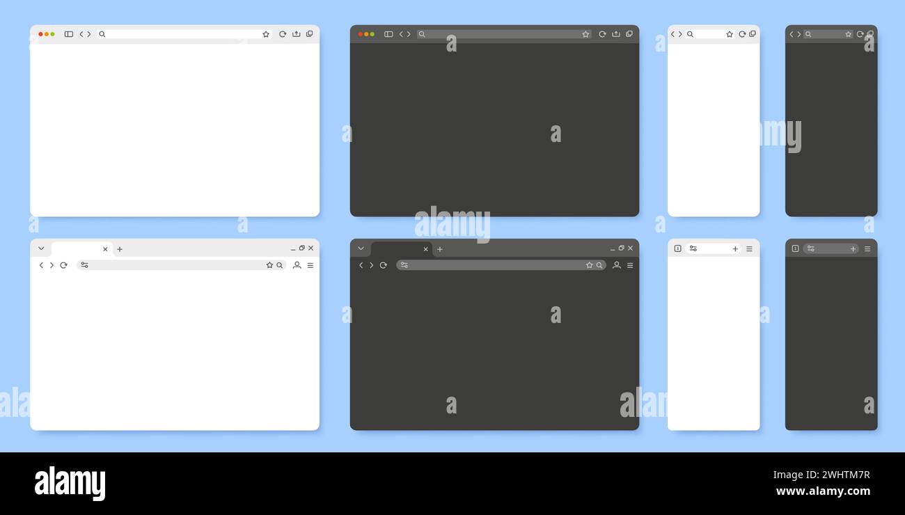 Browser window. Internet browsing tab UI template for mobile web page ...