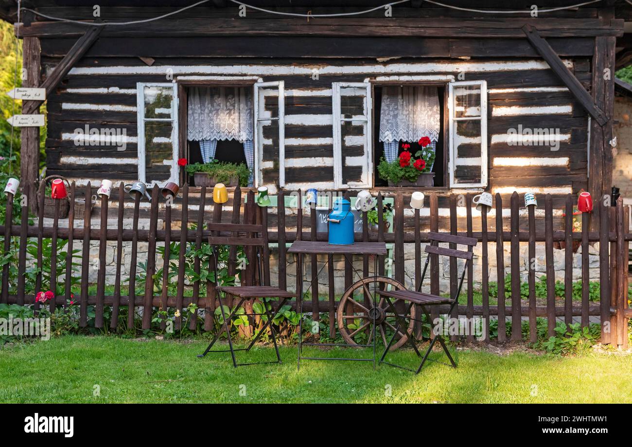 Restored picturesque traditional village log house in Cista u Litomysle ...