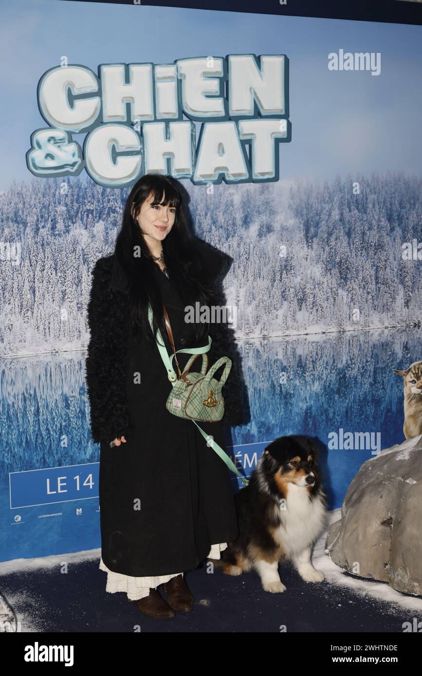 Paris, France. 11th Feb, 2024. Emma Greset attends the CHIEN ET CHAT ...