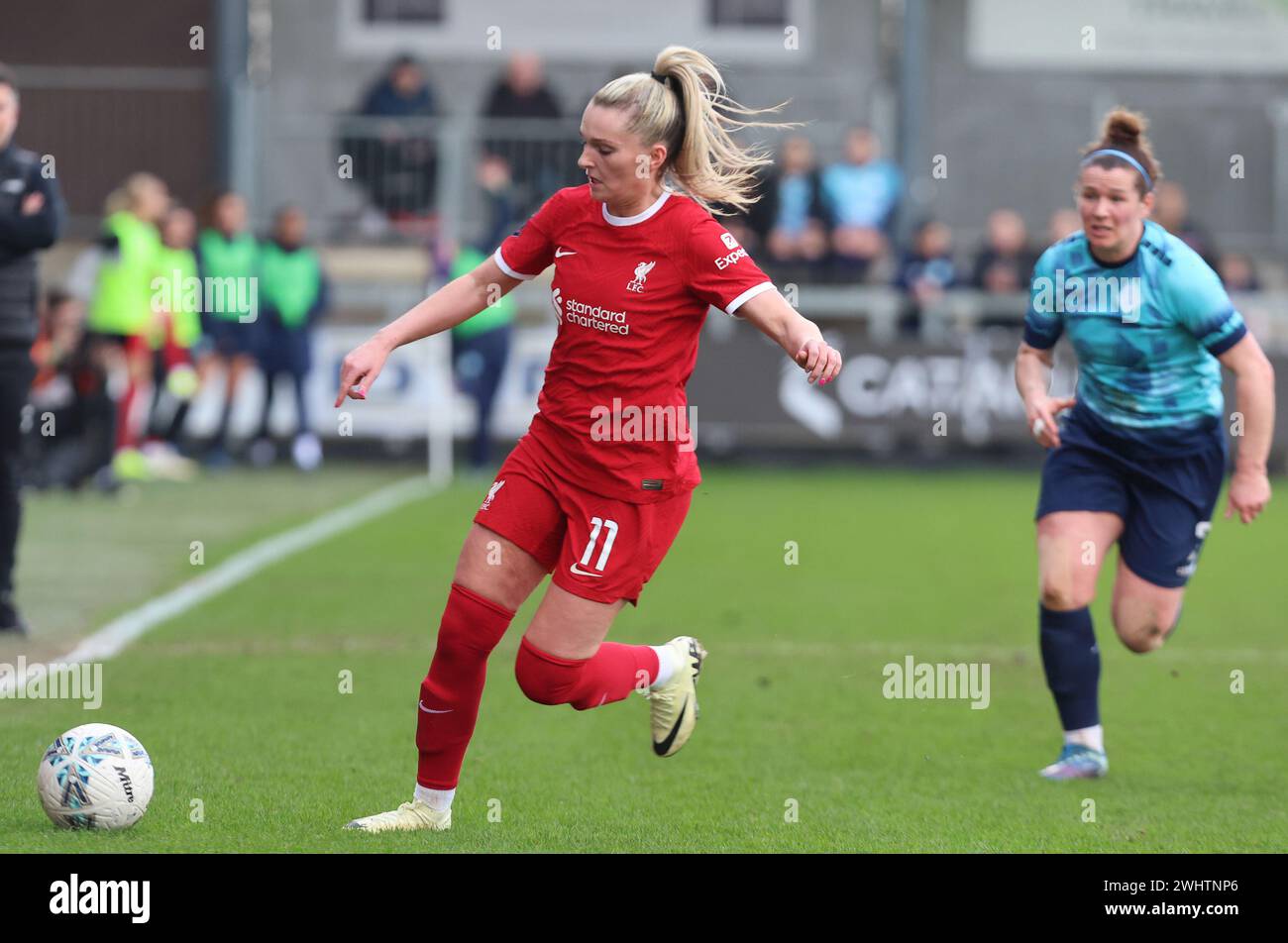 Dartford, UK. 11th Feb, 2024. Mel (Melissa) Lawley of Liverpool Women ...