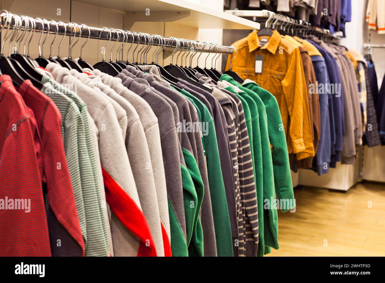 Men Clothing in Fashion Store Stock Photo - Alamy