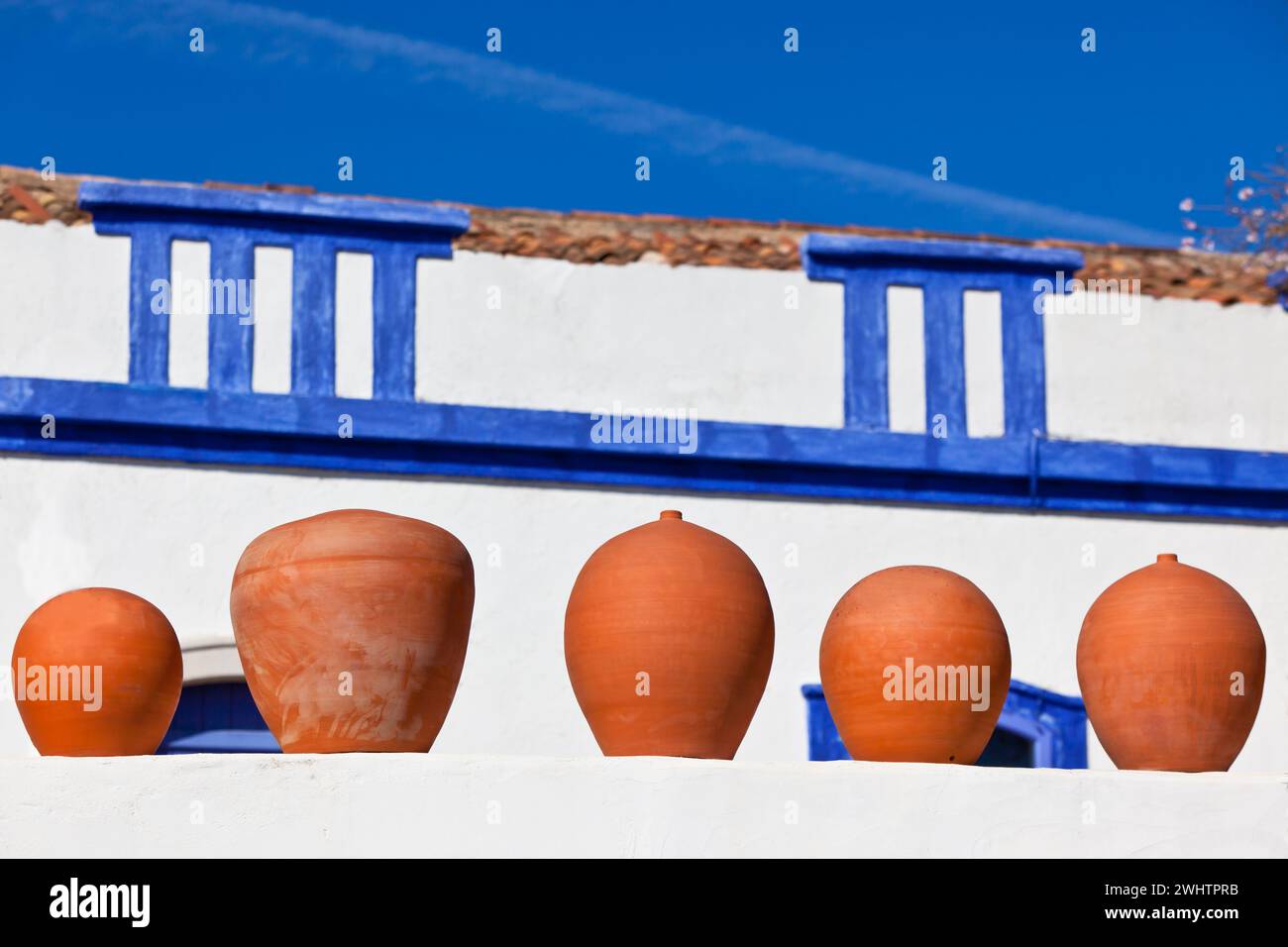 Clay pots on wall hi-res stock photography and images - Alamy