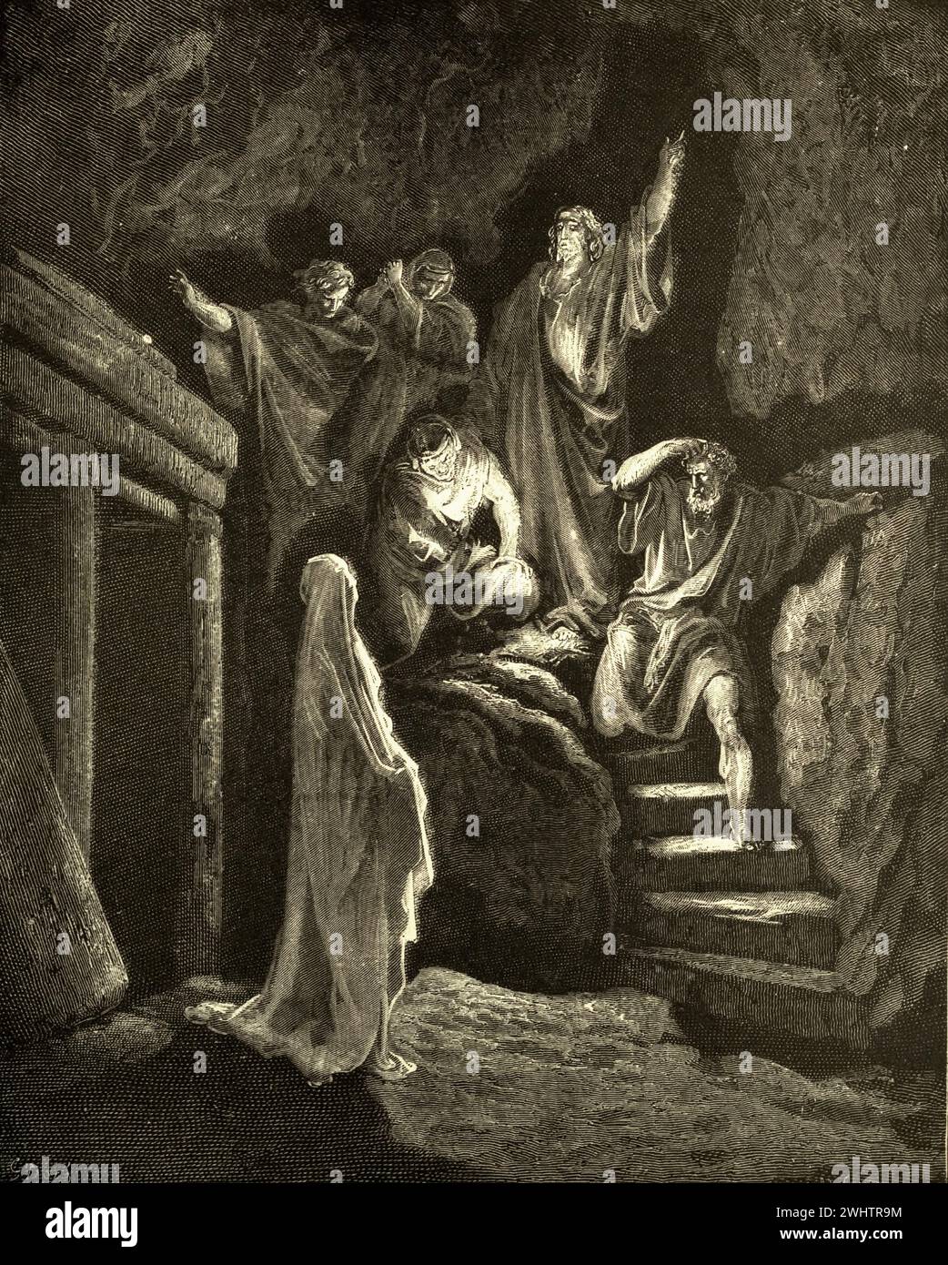 The Bible - The resurrection of Lazarus by Gustave Dorè Stock Photo - Alamy