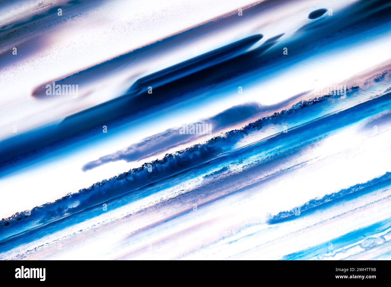 blue tainted agate landscape macro photography detail texture. close-up ...