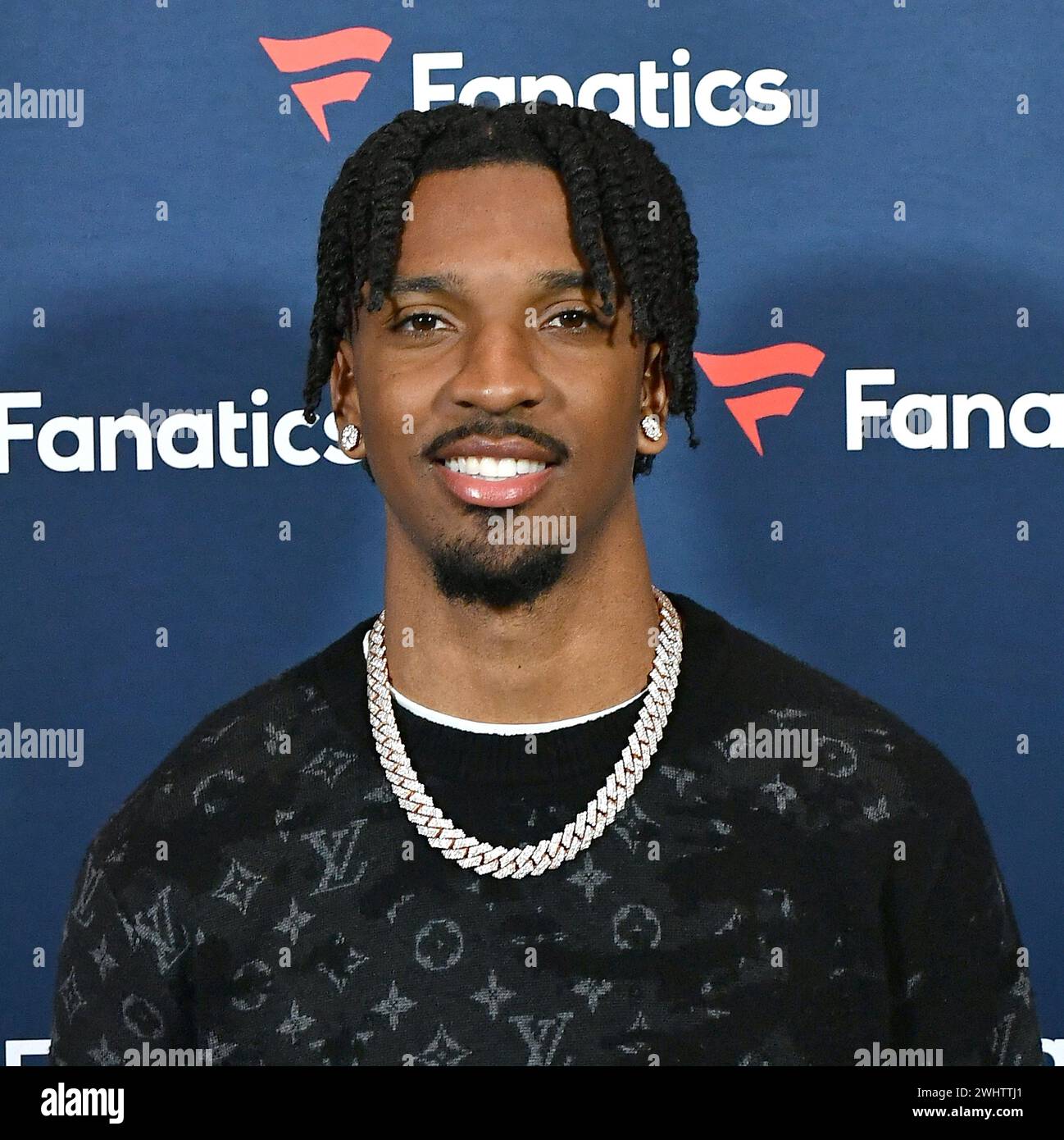 Jayden Daniels attends Michael Rubin's Fanatics Super Bowl party at the ...