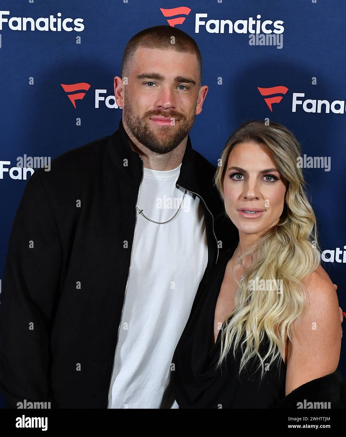 Zach Ertz, Julie Ertz attend Michael Rubin's Fanatics Super Bowl party ...