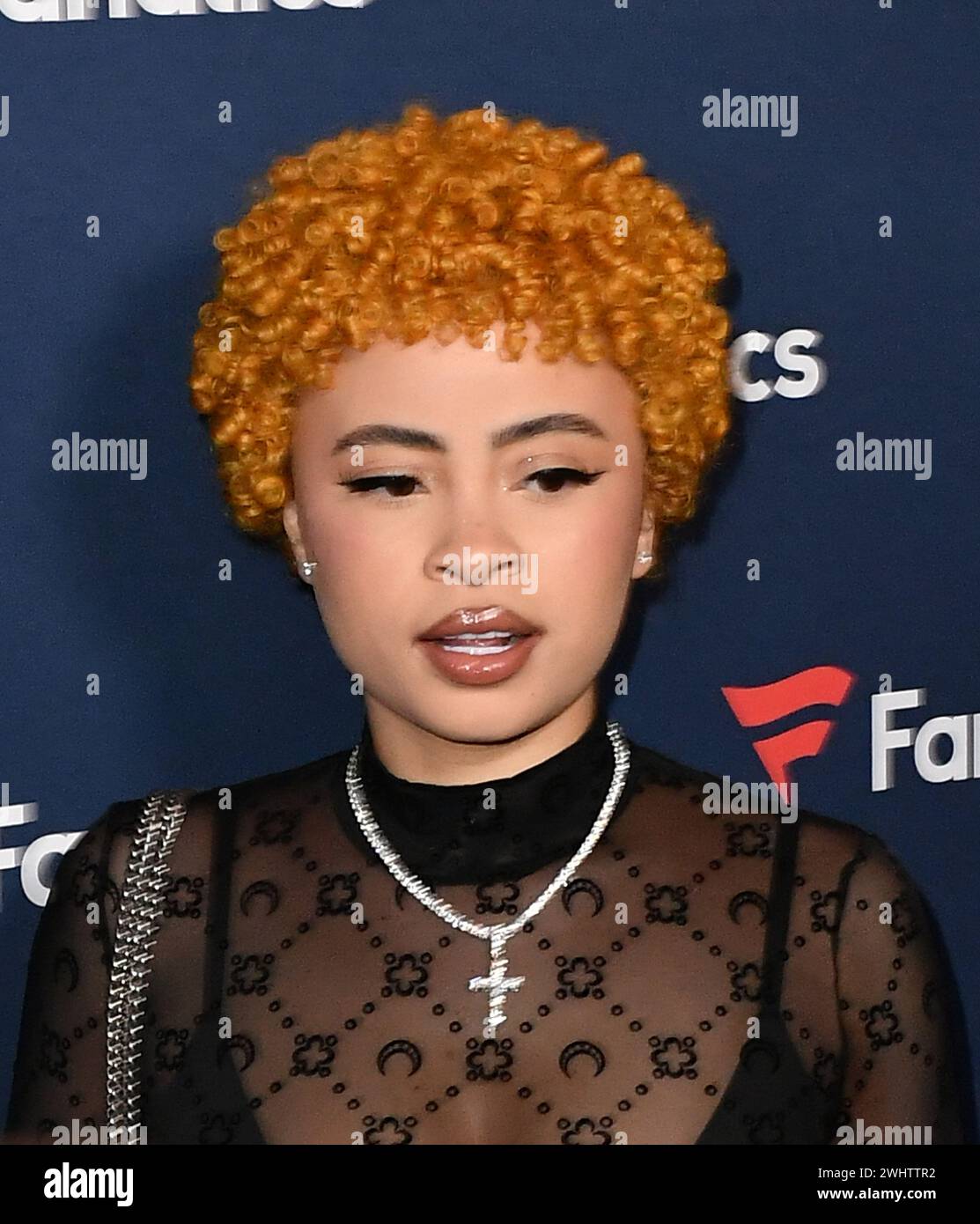 Ice Spice attends Michael Rubin's Fanatics Super Bowl party at the ...