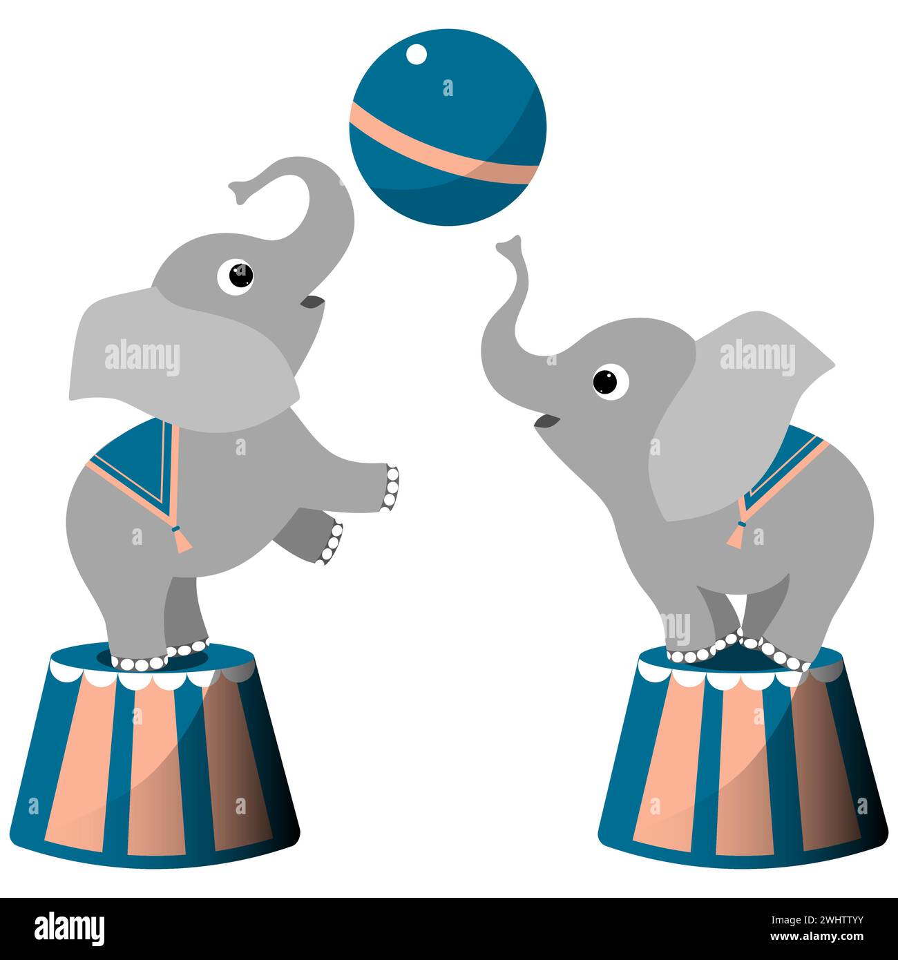 Baby elephants play Stock Vector Images - Alamy