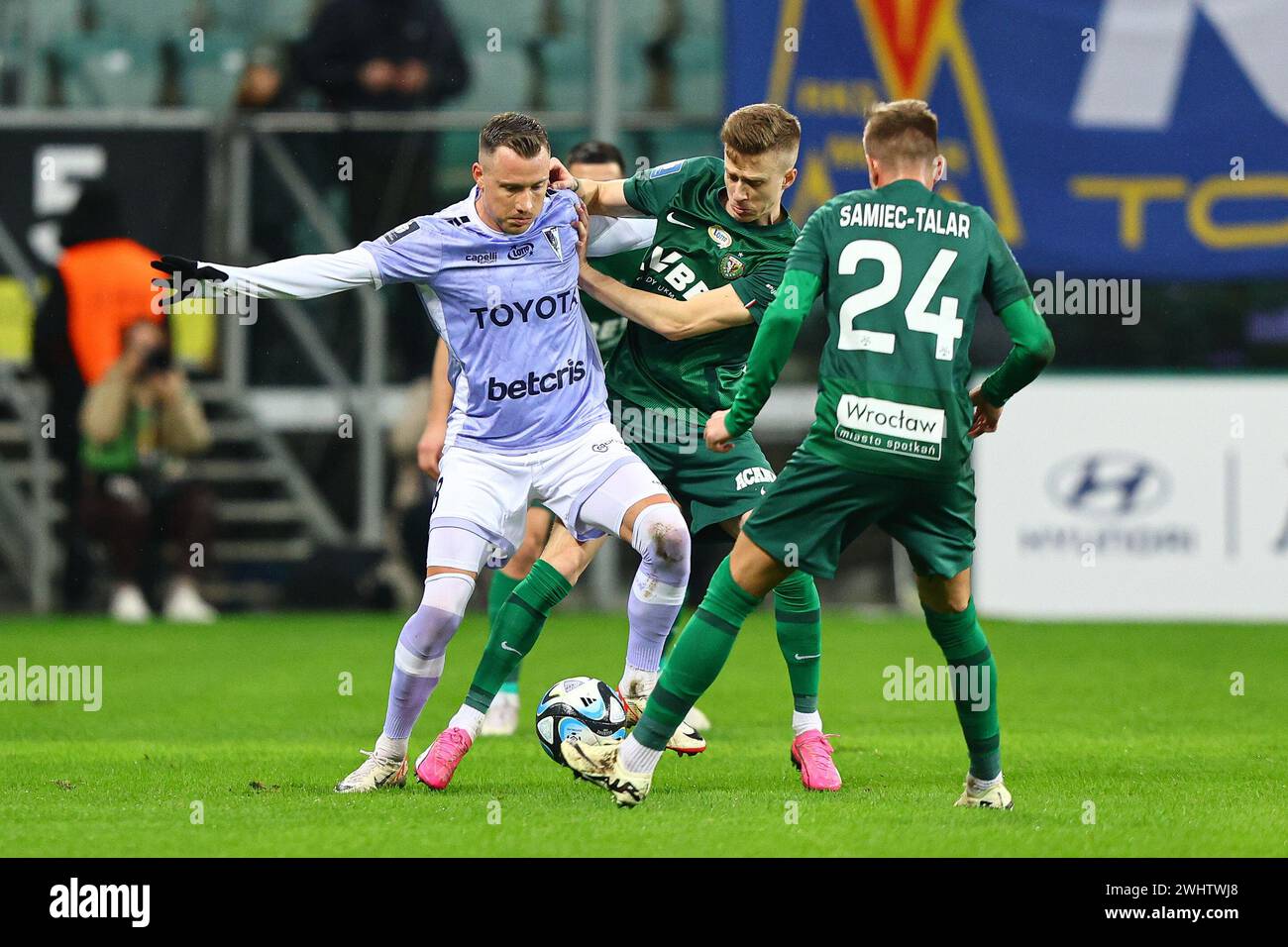Wroclaw, Polska. 11th Feb, 2024. 2024.02.11 Wroclaw Pilka nozna PKO ...