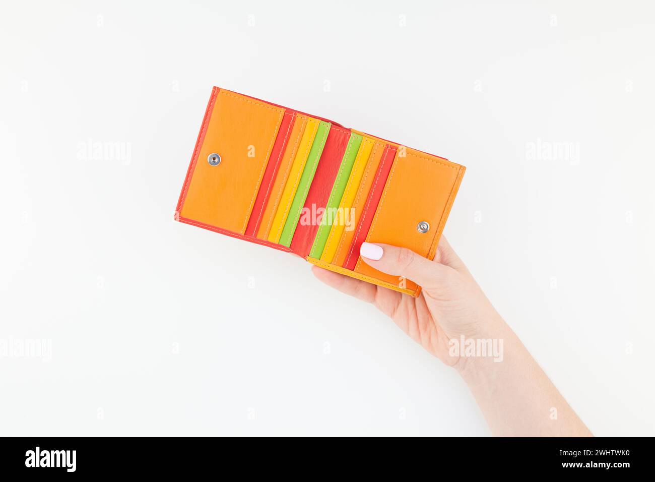 Hand holding empty wallet woman hi-res stock photography and images - Alamy