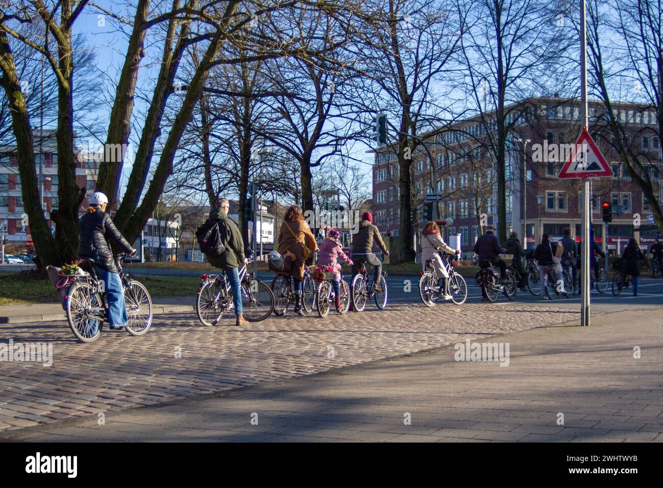 Traffic jam of cyclists in the city of Munster Stock Photo - Alamy