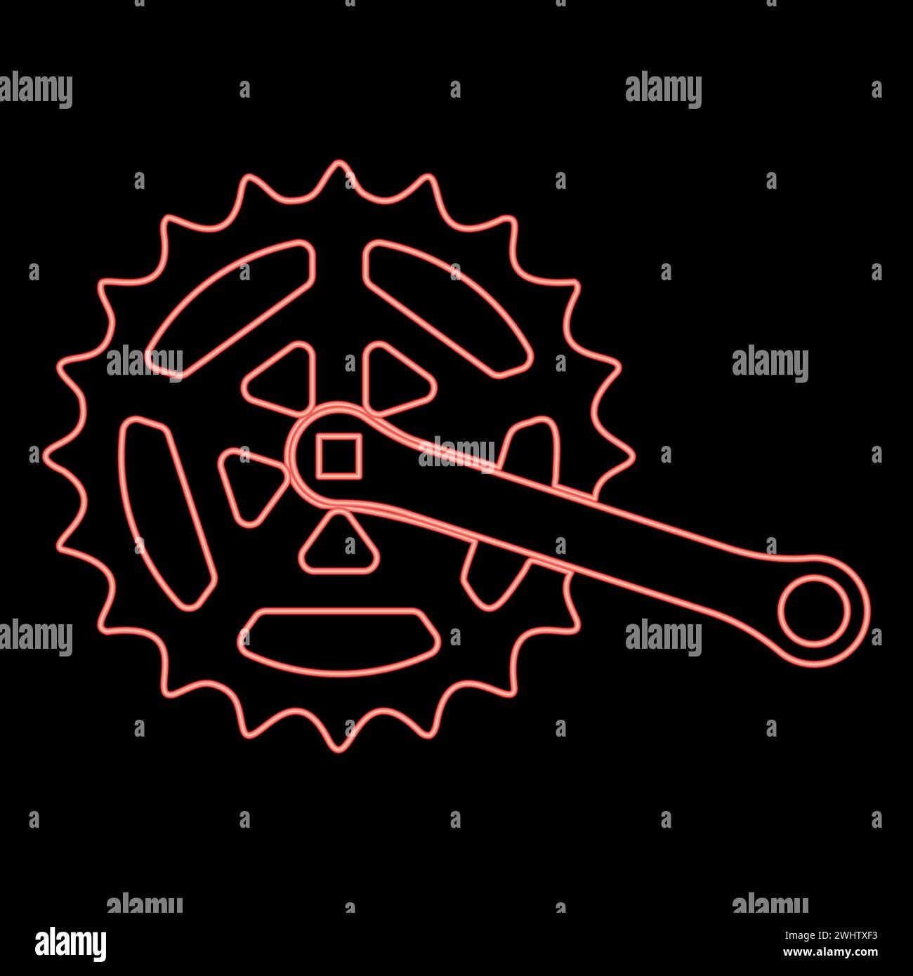 Neon crankset cogwheel sprocket crank length with gear for bicycle ...
