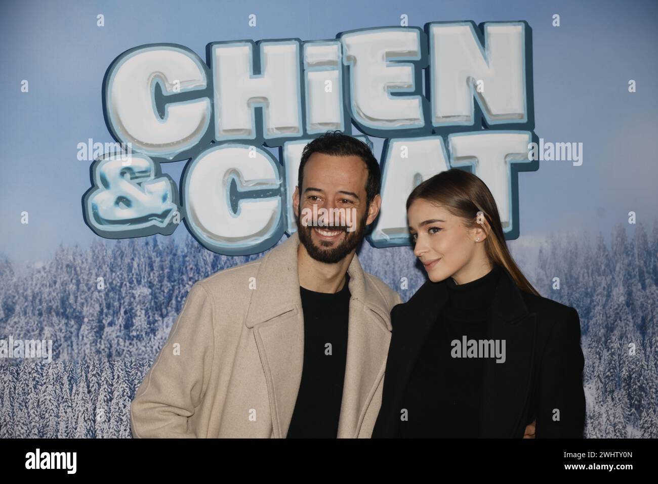 Paris, France. 11th Feb, 2024. Mathieu Forget and Victoria Dauberville ...