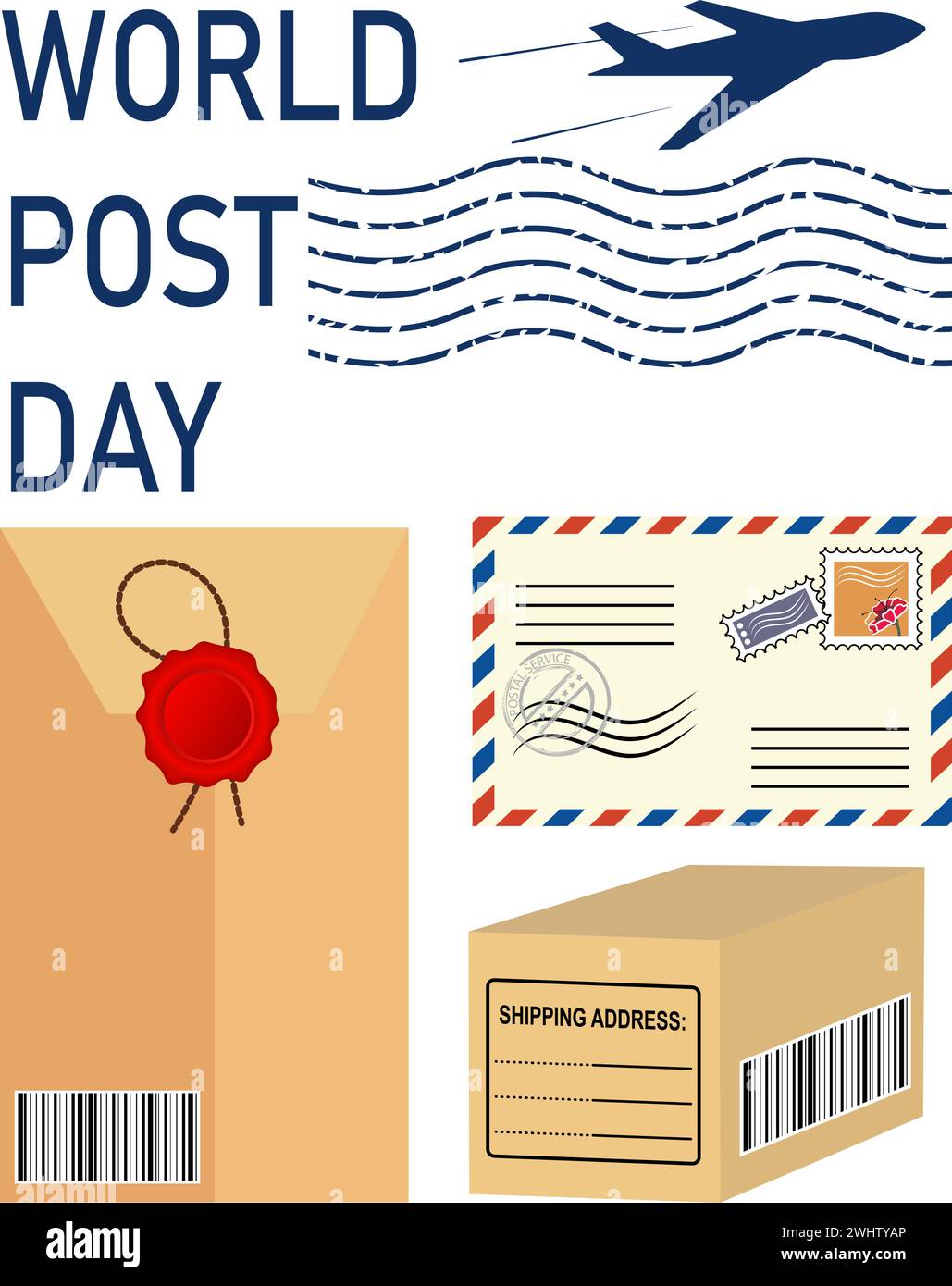 International parcels Stock Vector Images - Alamy