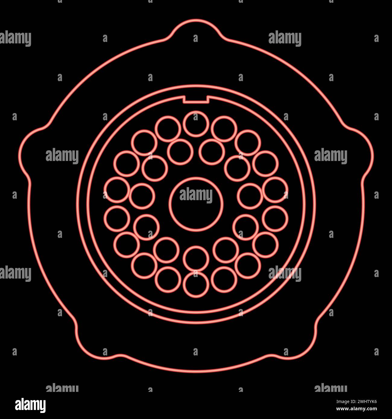 Neon grate for meat grinder plate mincer device for growing shallow of ...