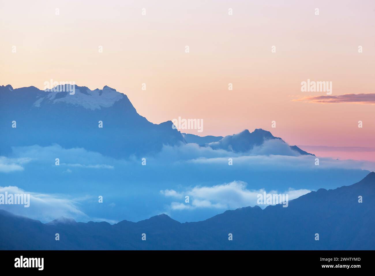 Hiking in the fantastic landscape of the Peruvian high mountain Andes ...