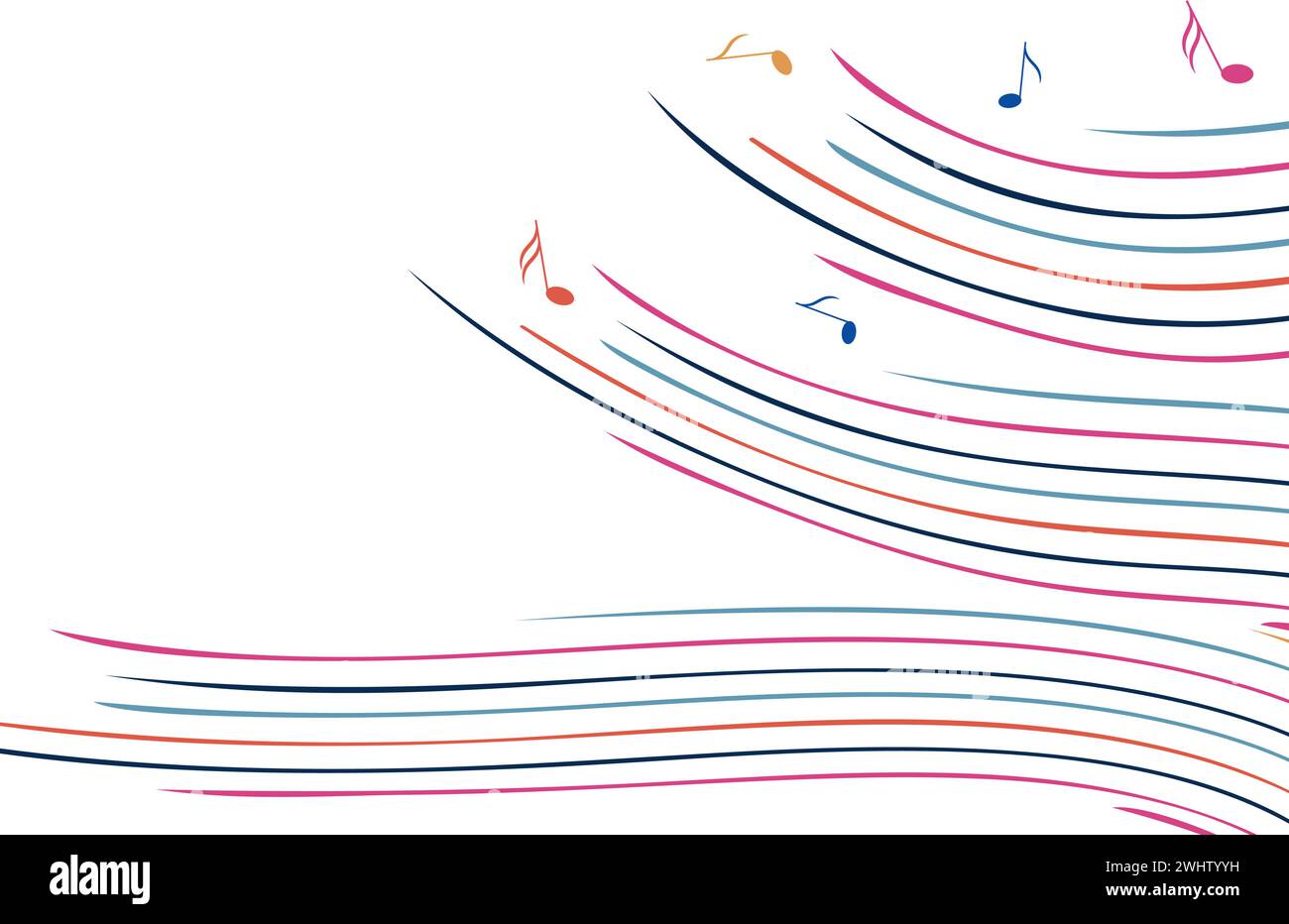 Music Design. Musical wave and notes on a white background. For ...