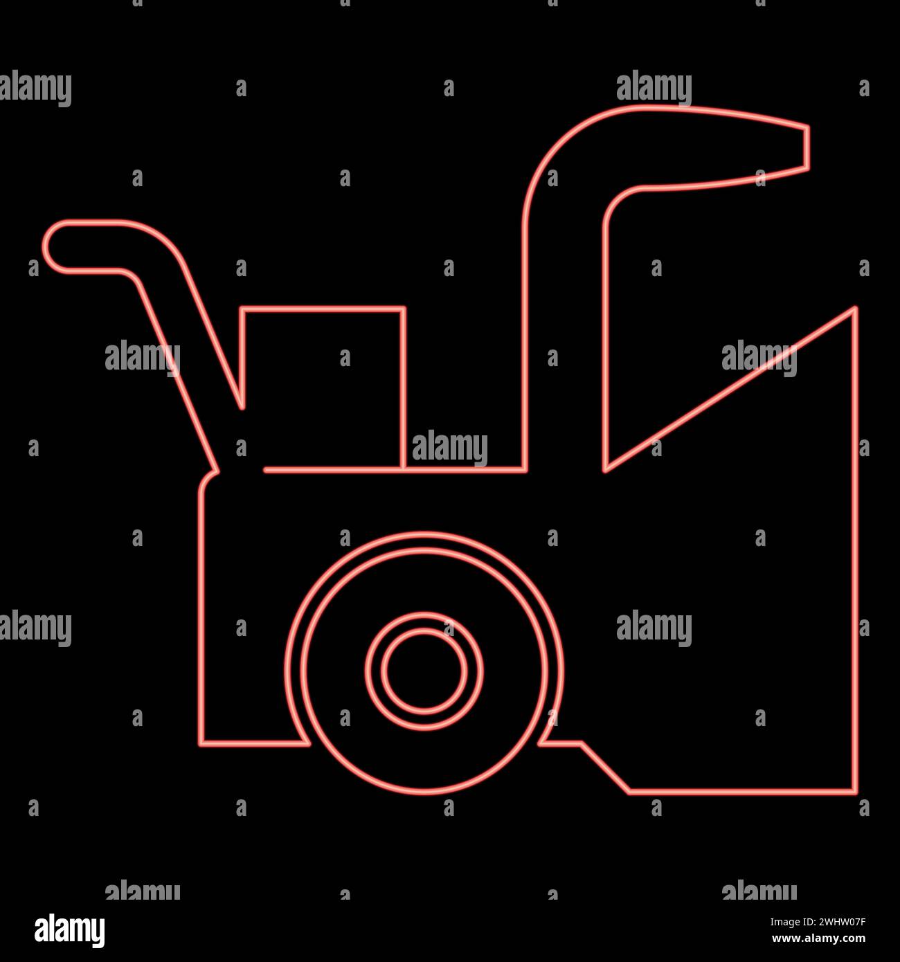 Neon snowblower snow clear machine snowplow truck plough clearing ...