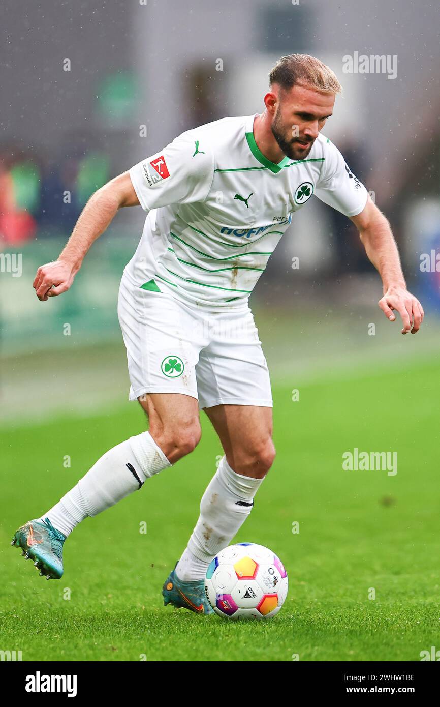 11 February 2024, Bavaria, Fürth: Soccer: Bundesliga 2, SpVgg Greuther ...
