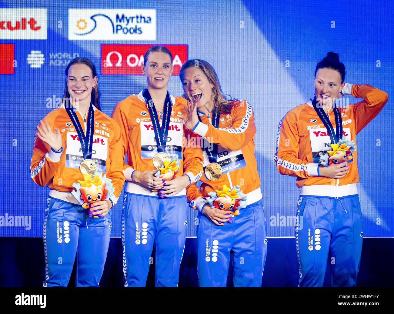 DOHA - Janna van Kooten, Marrit Steenbergen, Kira Toussaint and Kim ...