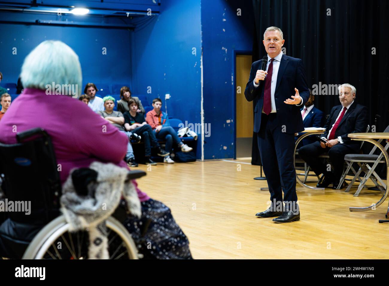 Swansea, Wales. 11 Feb 2024. Jeremy Miles MS, leadership candidate ...