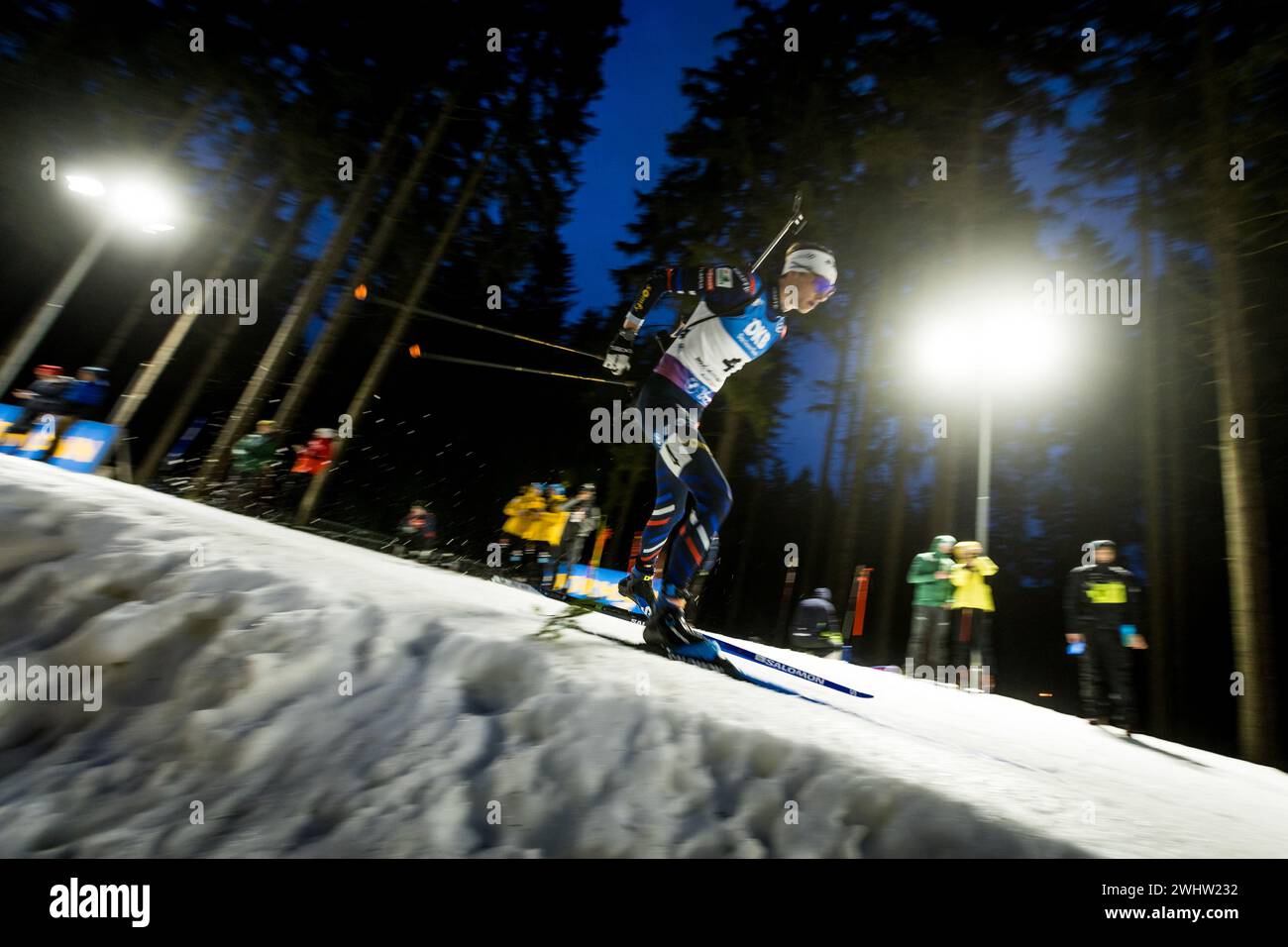 Eric Perrot of France competes in the men's 12, 5 km pursuit during the ...