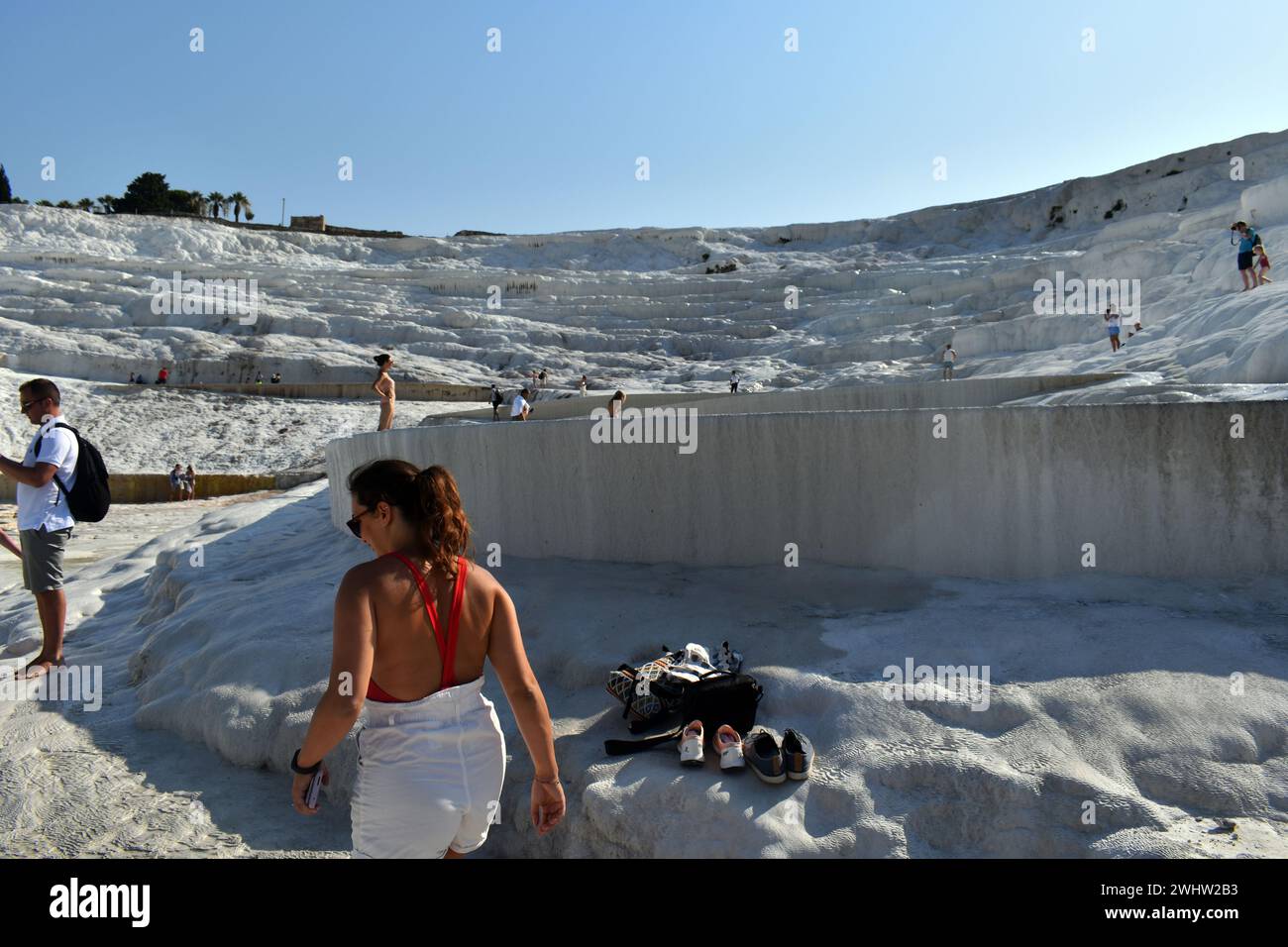 Pamukkale, Turkey. Natural thermal pools "Cotton Castle Stock Photo - Alamy