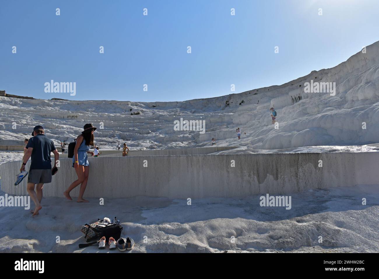 Pamukkale, Turkey. Natural thermal pool "Cotton Castle Stock Photo - Alamy