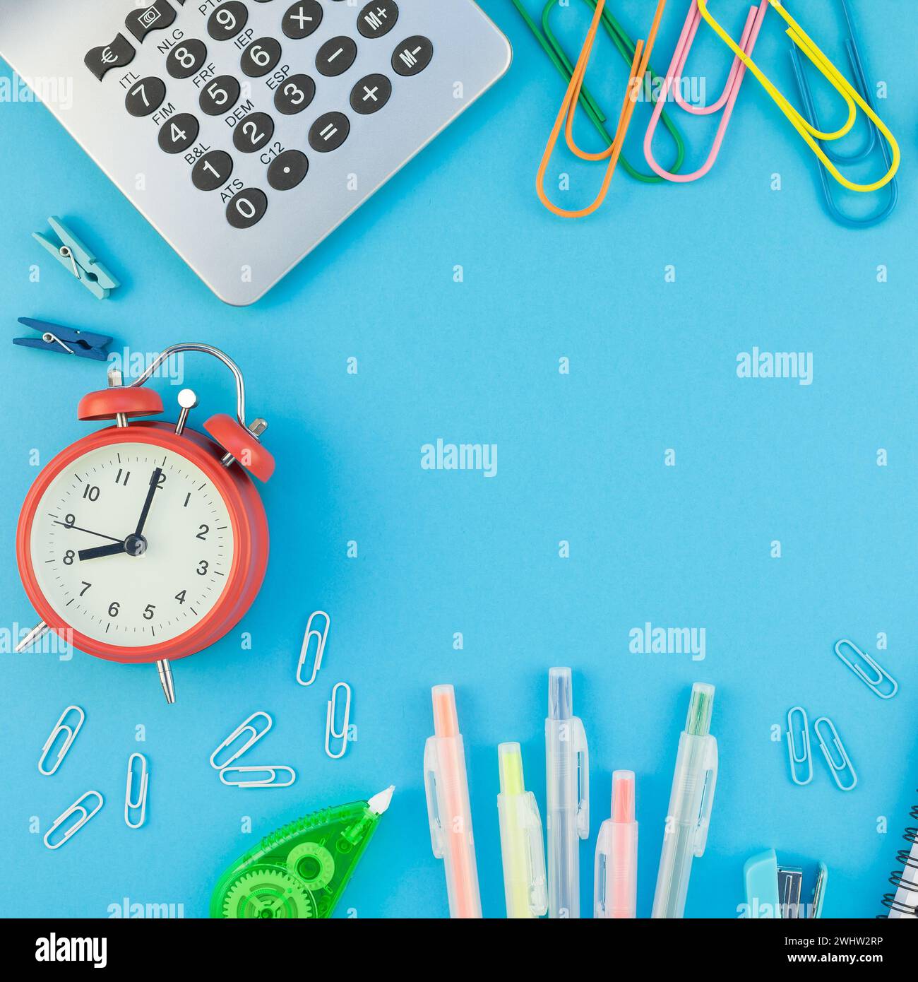 Top view back to school concept Stock Photo - Alamy