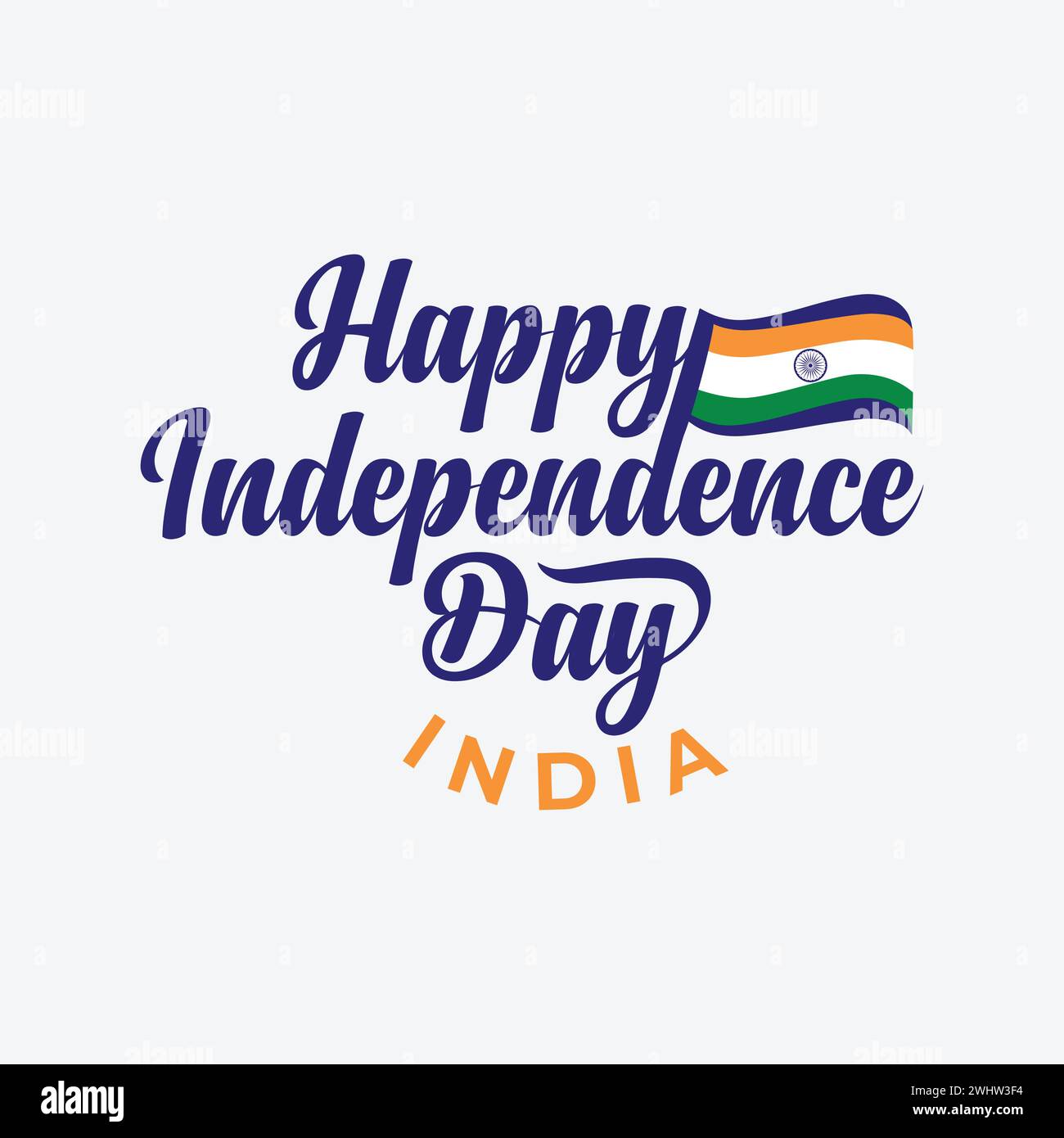 Happy Independence Day of India Vector illustration. India national ...