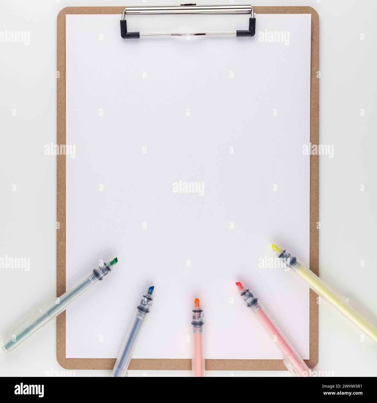 Empty clip board with copy space mock up template Stock Photo - Alamy