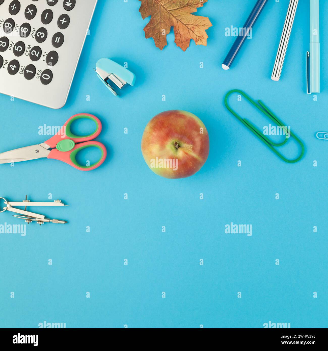 Top view back to school concept Stock Photo - Alamy
