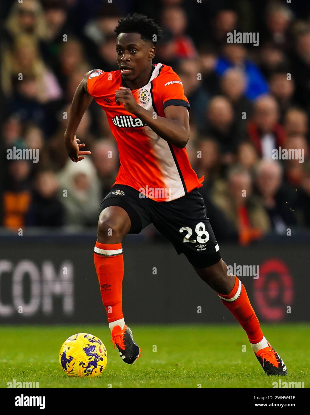Luton Town's Albert Sambi Lokonga during the Premier League match at ...