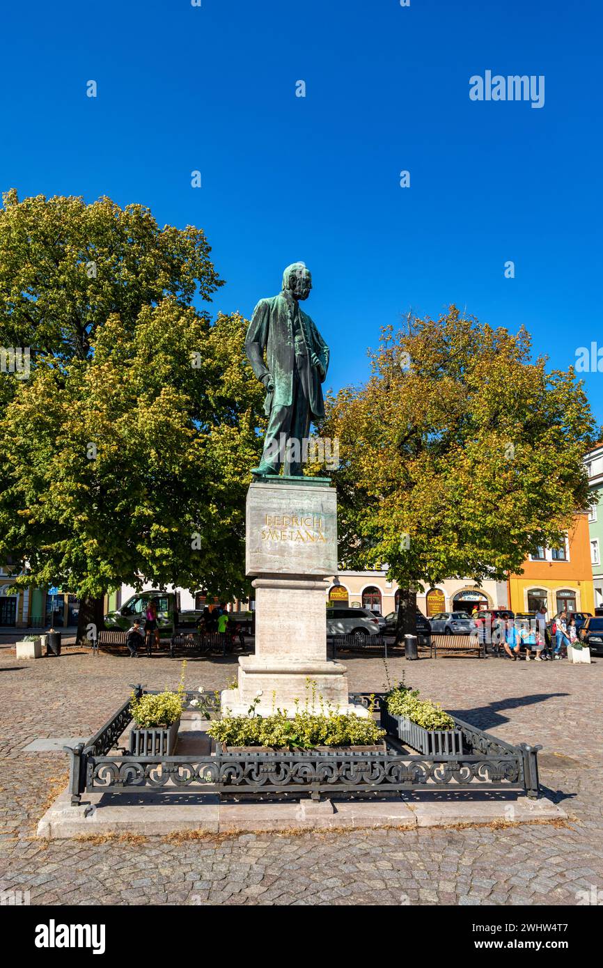 Statue of famous composer Bedrich Smetana. Litomysl, Czech Republic ...
