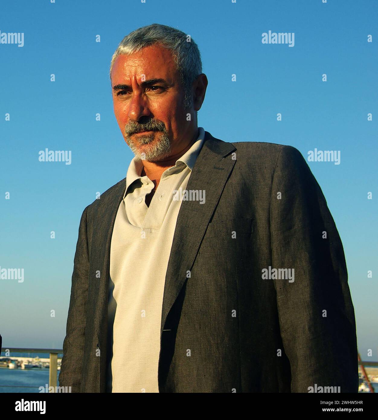 Stintino, Sardinia, Italy. Italian writer Pino Cacucci at the ...