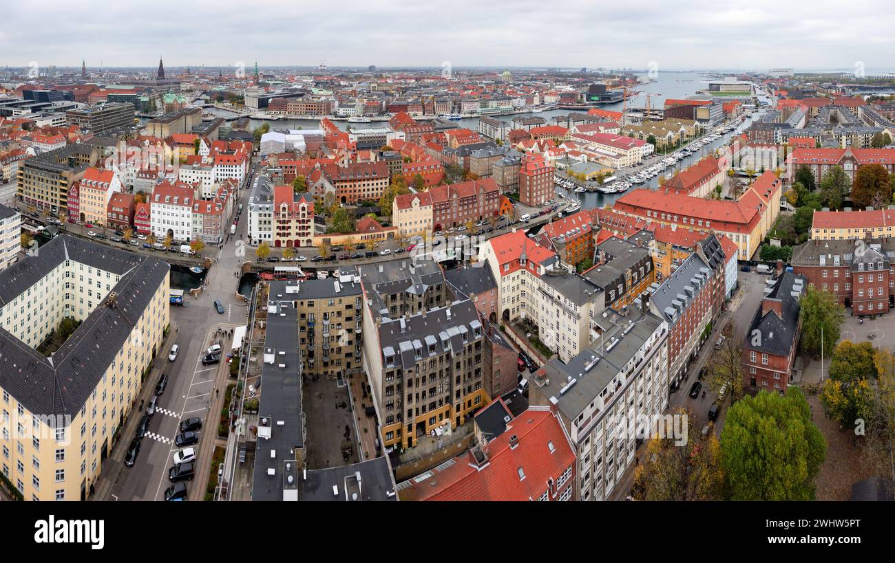Panorama cityscape of Copenhagen, Denmark from Stairway To Heaven ...