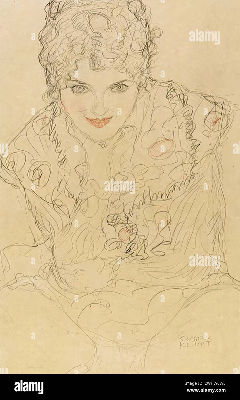 Gustav Klimt - Portrait de face Stock Photo - Alamy